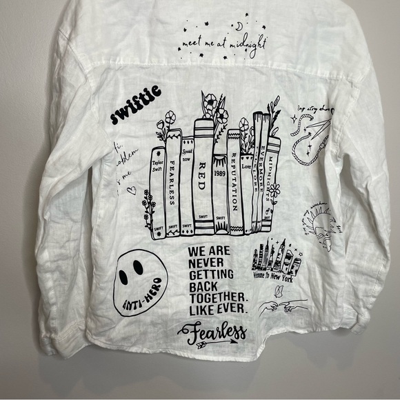 Taylor Swift | Tops | Taylor Swift The Eras Tour Customized 0 Linen ...